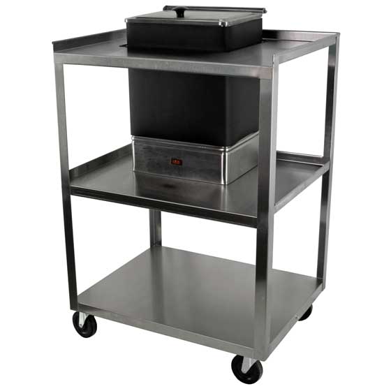 Stainless Steel Mobile Hot Pack Cart – Utility Cart for Clinic & Rehab ...